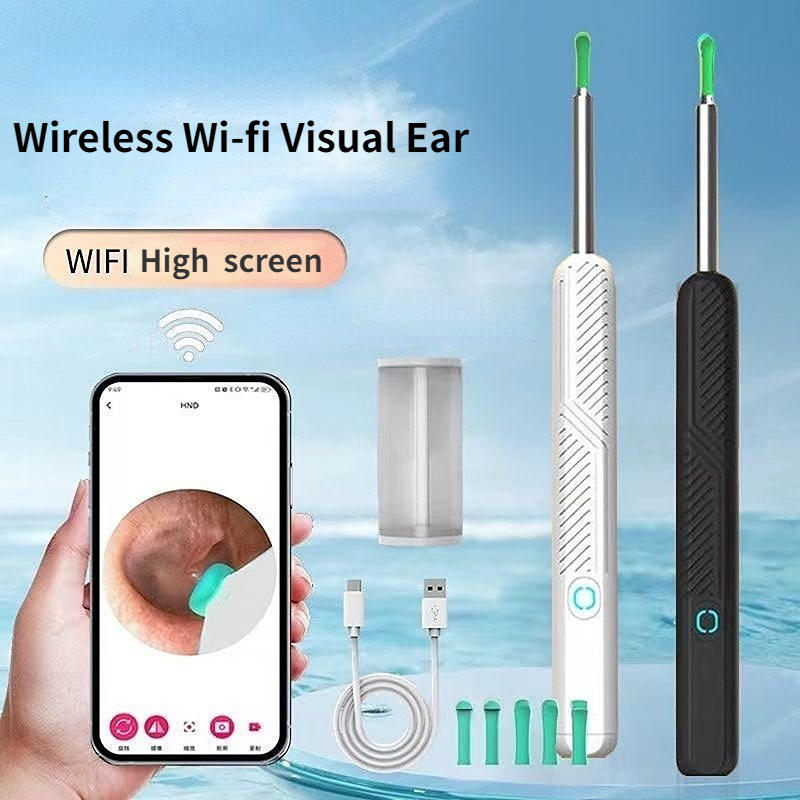 5PC Wireless WiFi Ear Cleaner Intelligent Ear Pick with Camera Visual ...