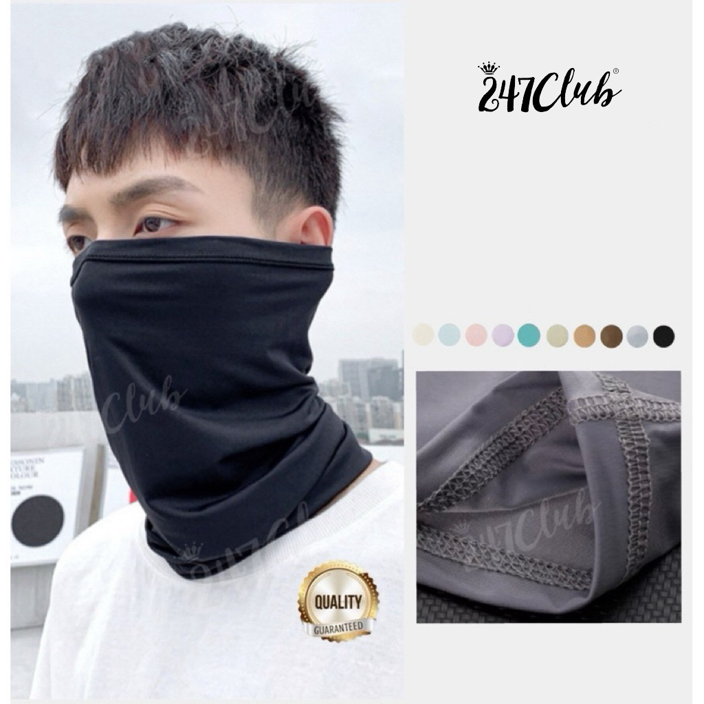 247CLUB Outdoor Ice Silk Half Face Mask Sunscreen Absorb Sweat Mask ...