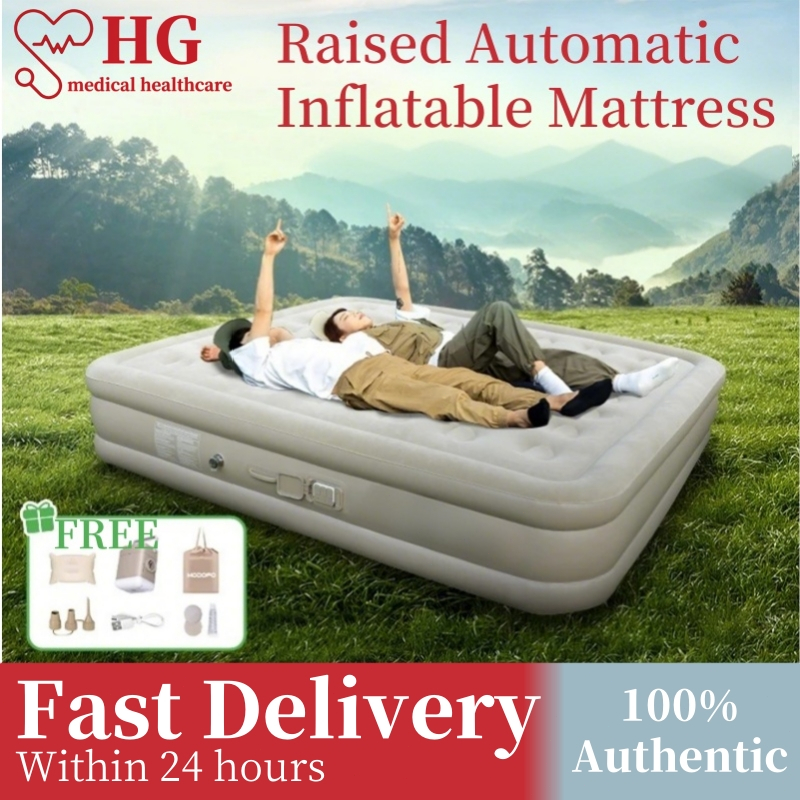 Portable Air Bed Family Size For Camping With Pump Double or Single ...