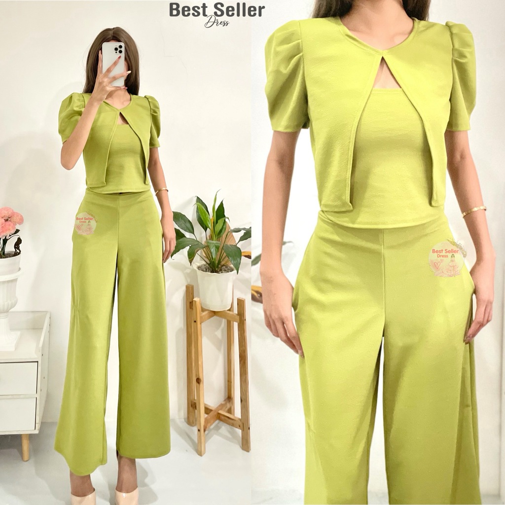 BSD BEST SELLER Helena (S-2XL) Bolero,Tube and Pants 3 in 1 Terno ...