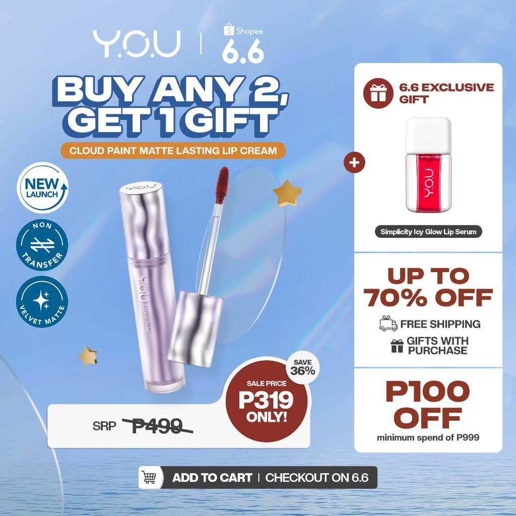 [NEW LAUNCH] YOU Cloud Paint Matte Lasting Lip Cream | Long Lasting ...