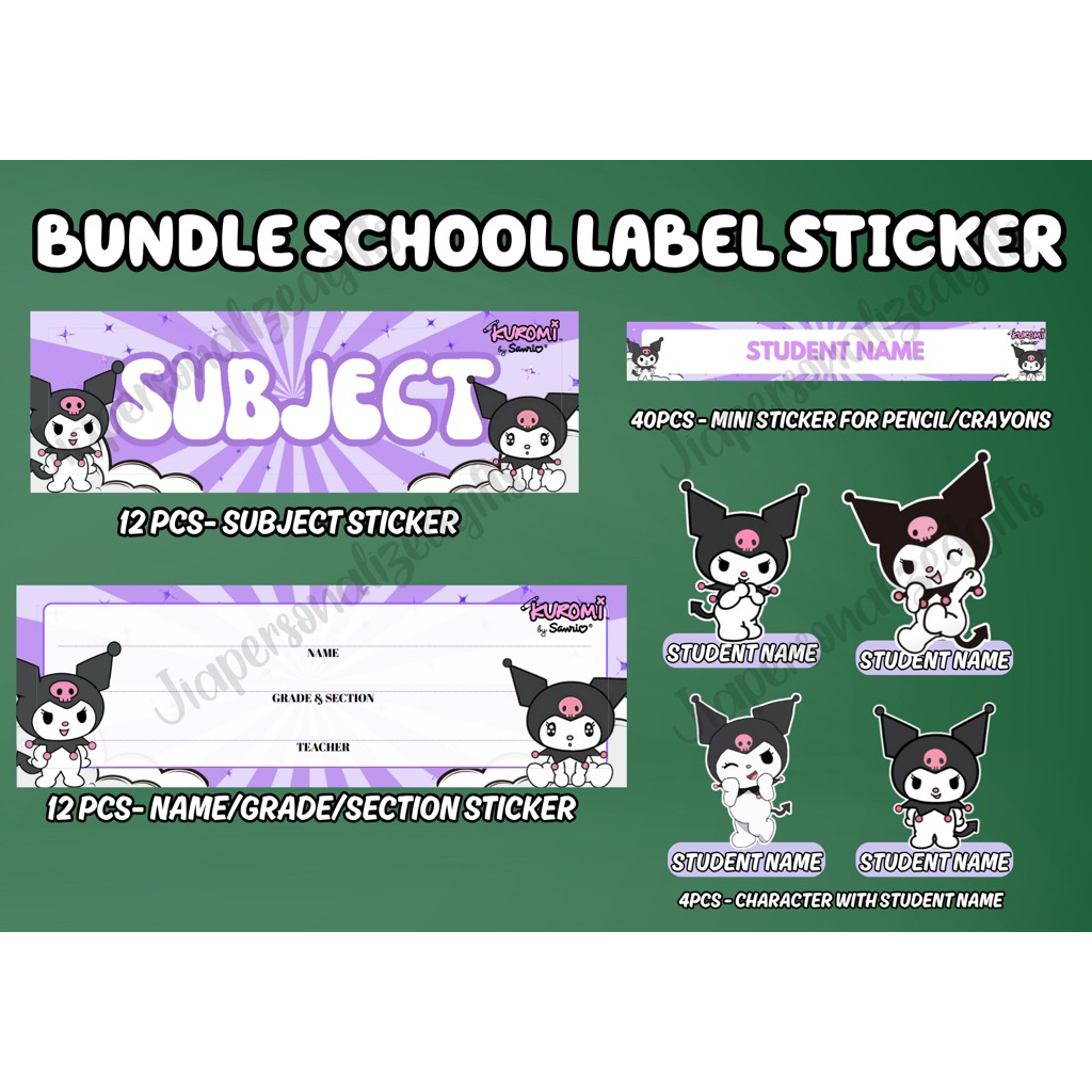 SCHOOL LABEL STICKER BUNDLE | Shopee Philippines