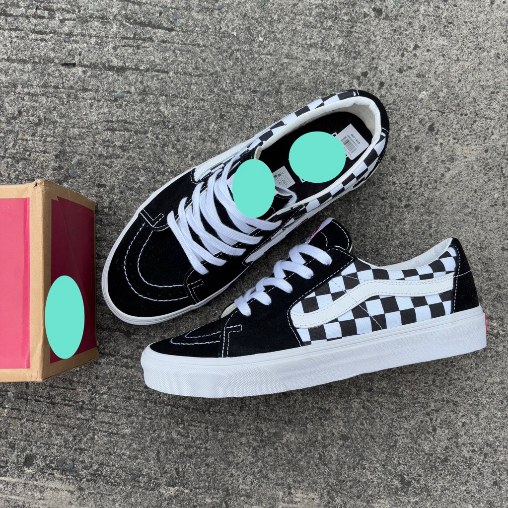 Sk8 Low Classic Checkerboard (Black/White) | Shopee Philippines