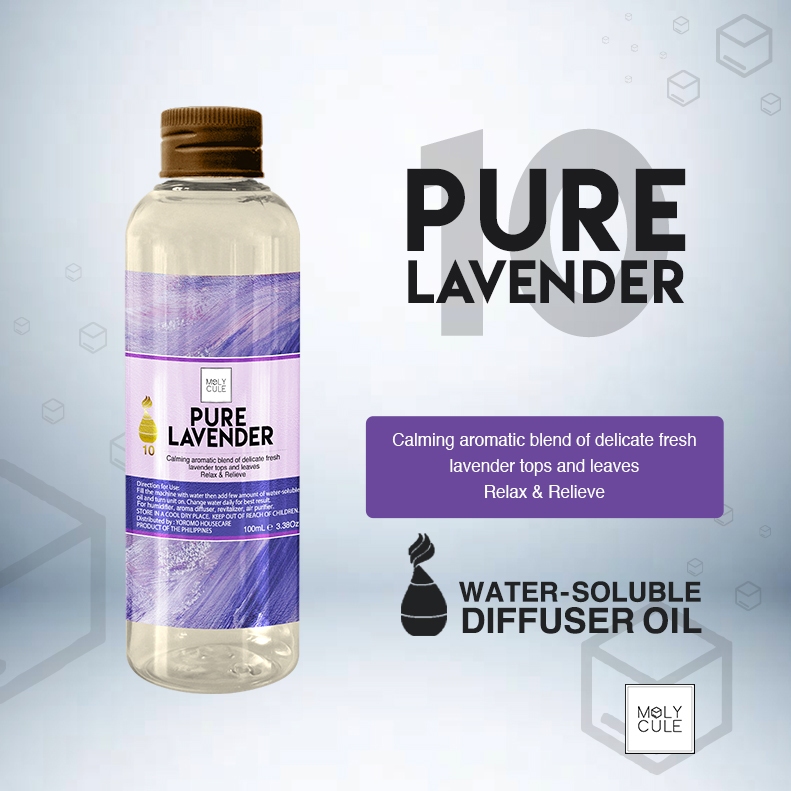 MOLYCULE Pure Lavender Water Soluble Oil Humidifier Diffuser | Shopee ...