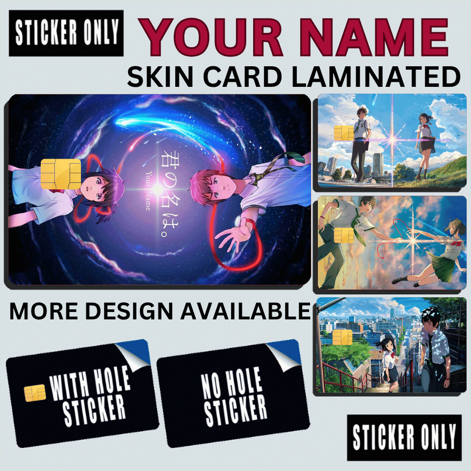 YOUR NAME - STICKER SKIN CARD FOR ATM, CREDIT, DEBIT , BEEP CARDS ...