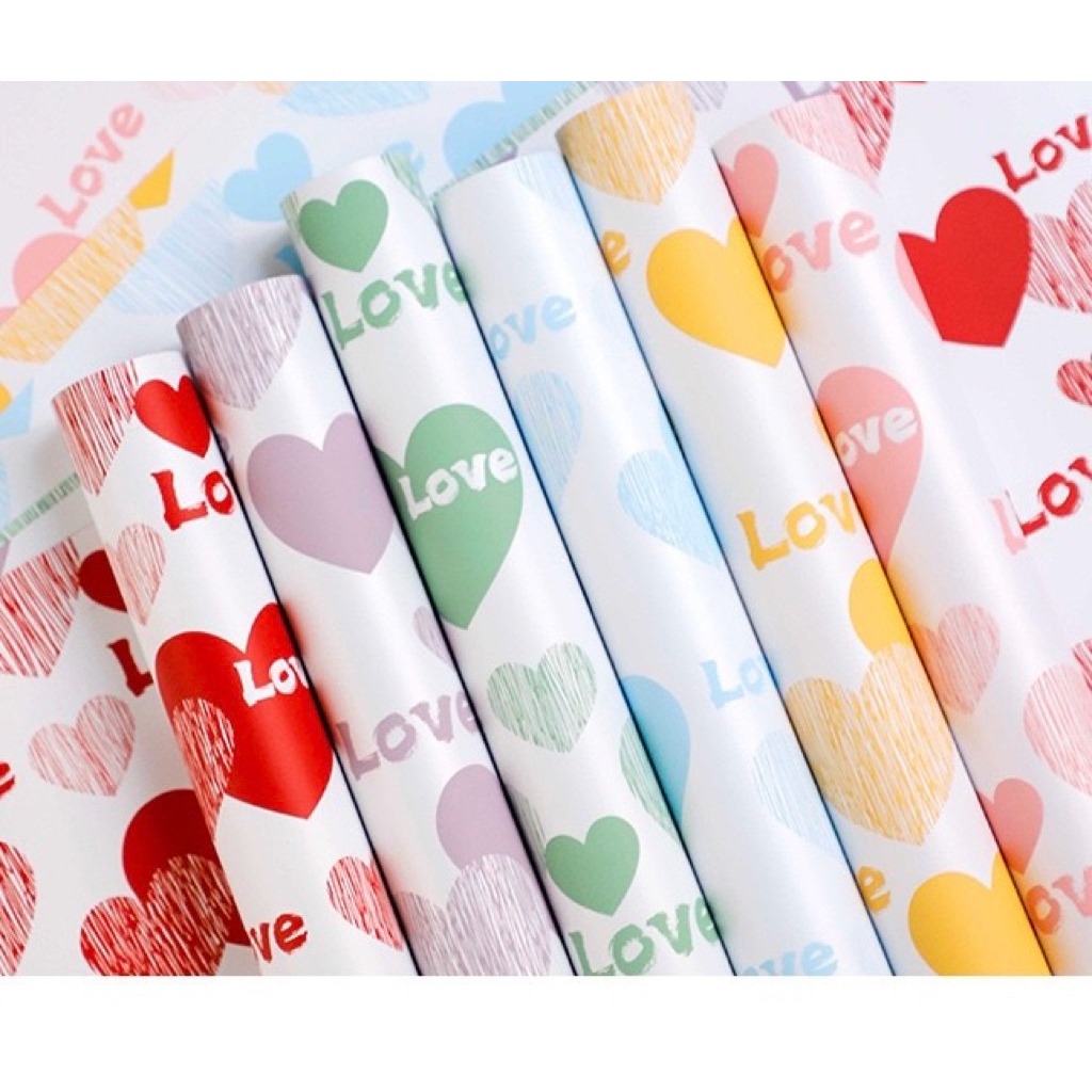 20pcs HEART/LOVE 2-TONED FLOWER WRAPPER | Shopee Philippines