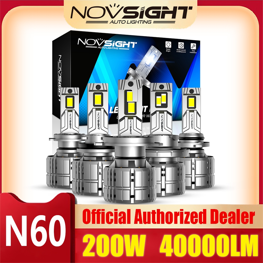 Novsight N60 White Car LED Headlight H4 H11 H7 HB3 HB4 200W 40000LM 6500K Super Bright car ...