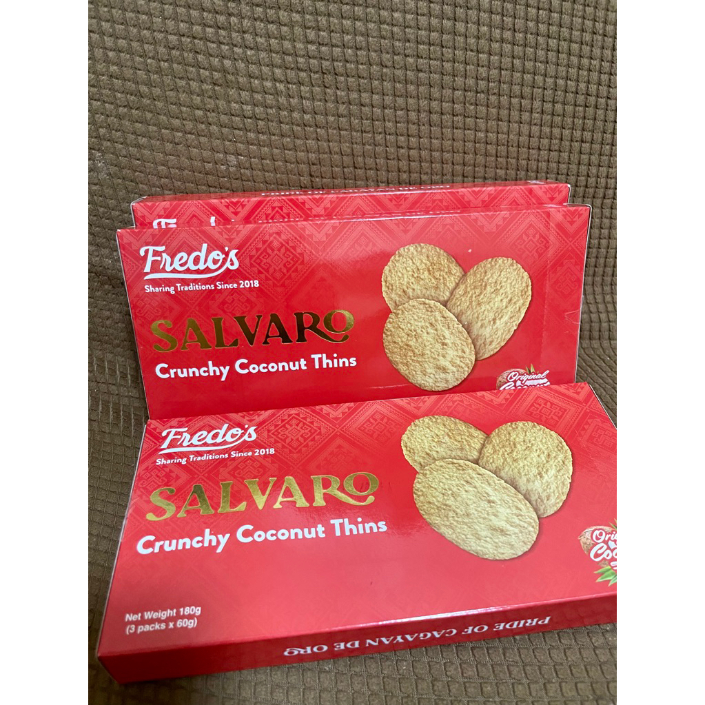Fredo’s Salvaro 180 grams Crunchy Coconut Thins | Shopee Philippines