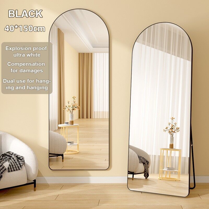 Mirror With Stand Full Body Mirror Bathroom Floor Mirror Floor-To ...