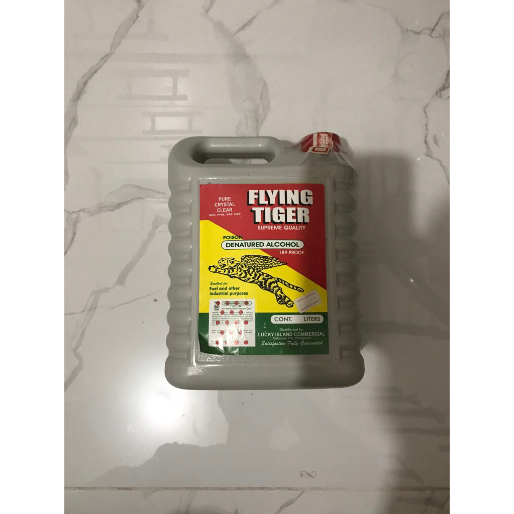 3 LITERS FLYING TIGER, LUCKY OR DRAGONFLY BOGA Refill Denatured Alcohol ...