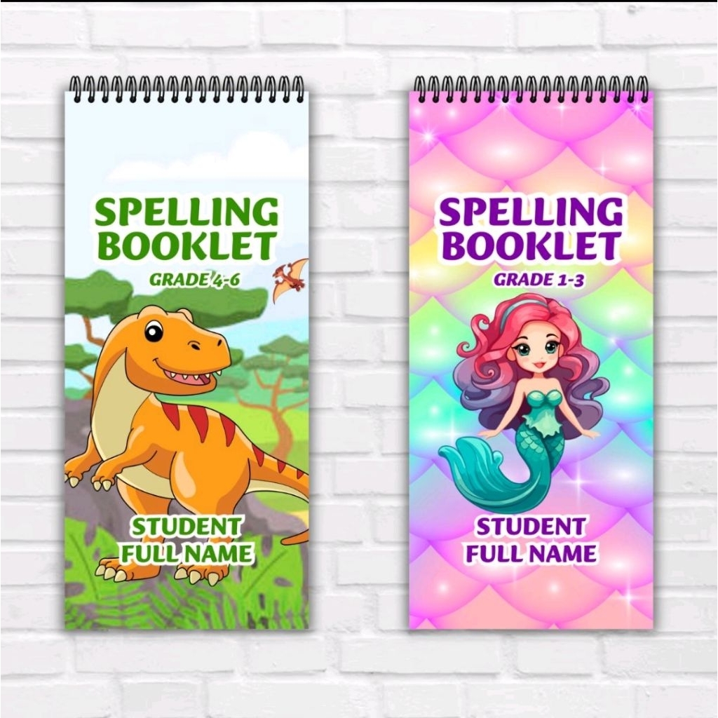 Personalized Spelling Booklet for Grade 1 to 6 [Spring Bind] | Shopee ...