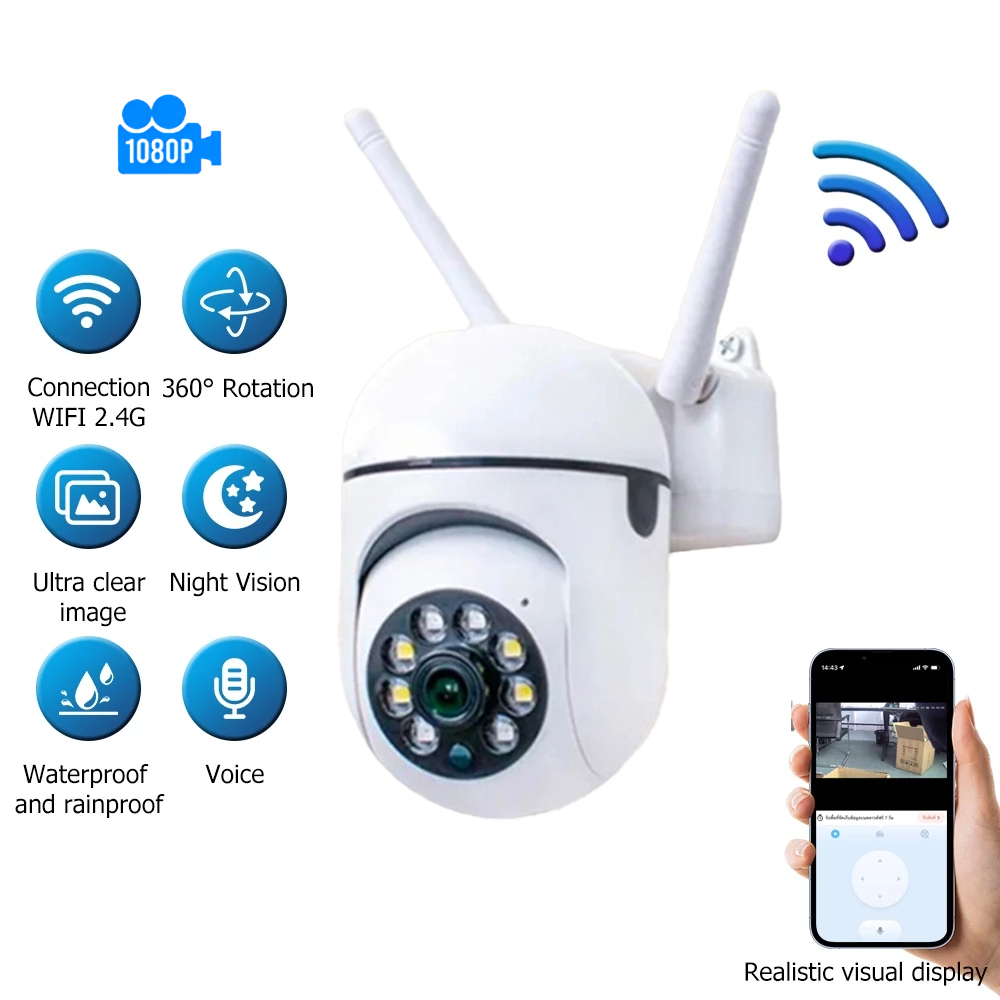 Outdoor V380 Pro CCTV Camera Dual Len 1080P HD 360 Pan/Tilt Night ...