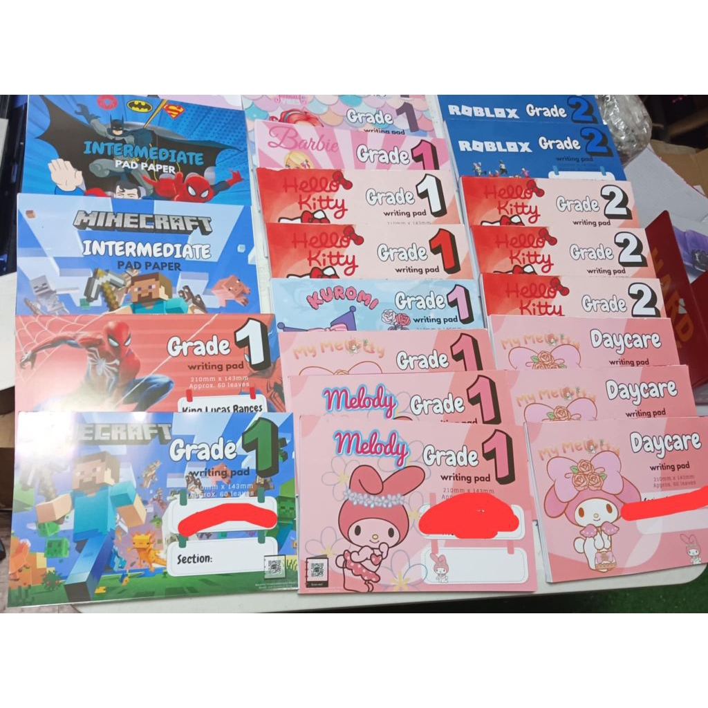 Personalized Pad Paper (Pre-elem, Gr.1 to High Schl) Read Description ...