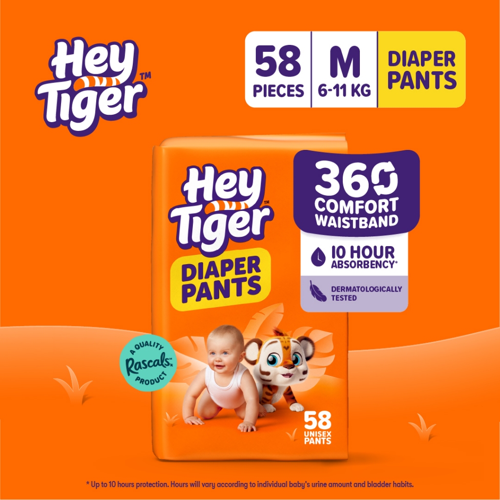 Hey Tiger Diaper Pants, Jumbo Pack - Medium, 58 Pads | Shopee Philippines