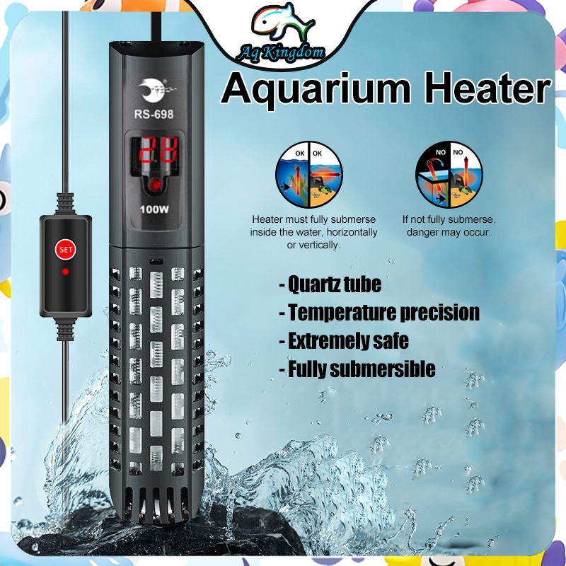 Fish Tank RS Heater Digital Display Aquarium Temperature Control 18°C ...