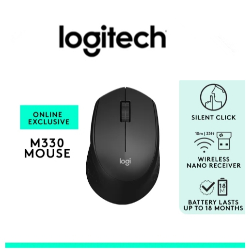Logitech M330 Wireless Mouse Silent Mouse 1000DPI 2.4GHz Silent Optical ...