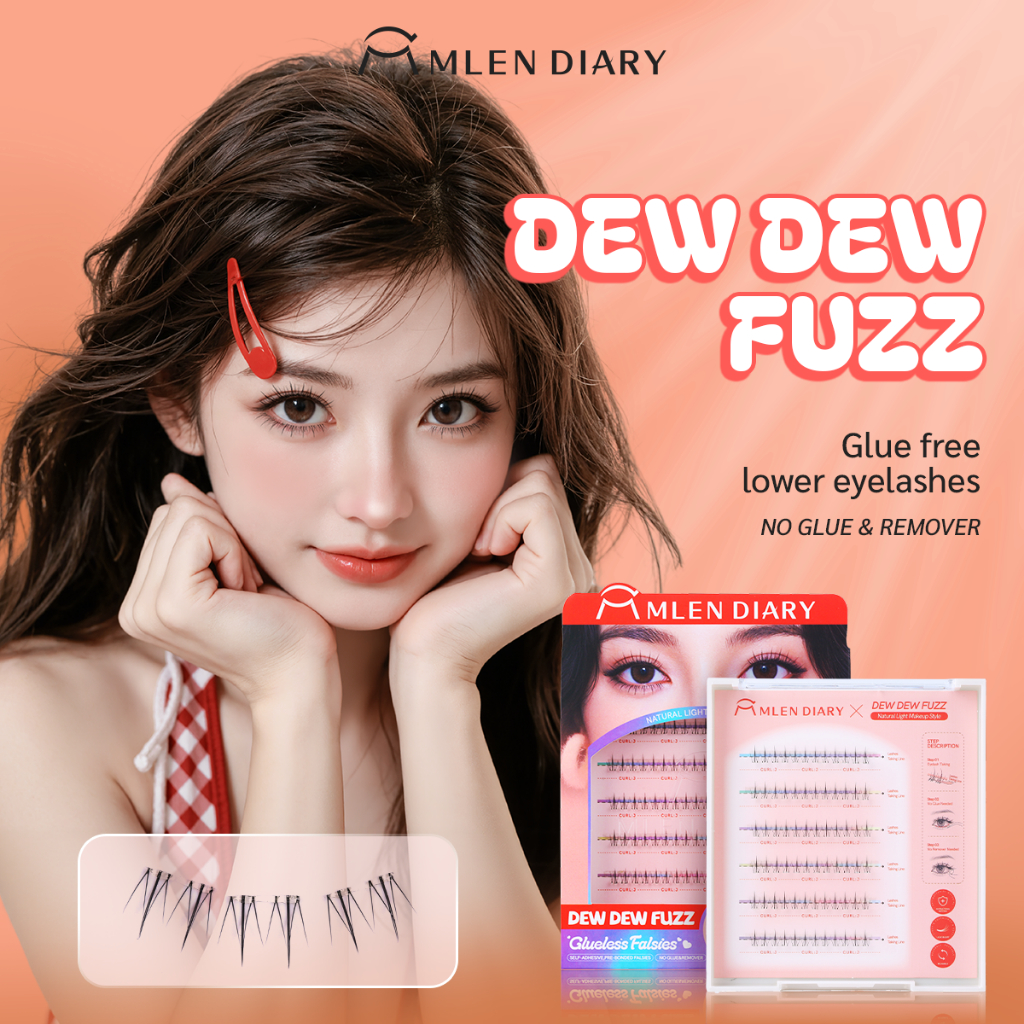 MLEN DIARY Glue-free Lower Eyelashes, No Need Glue for Beginners Lower ...
