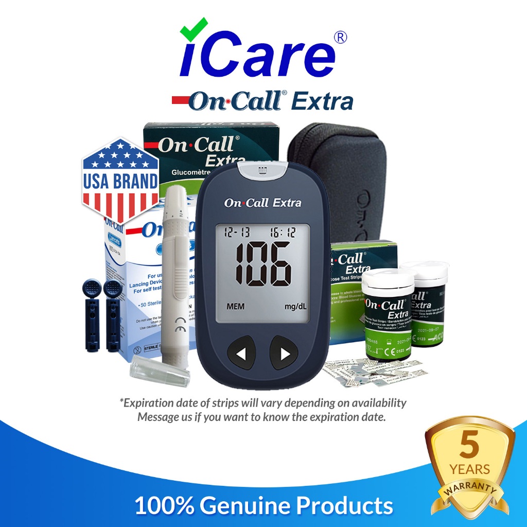 iCare® On Call Extra Painless Blood Glucose Meter with Test Strips ...