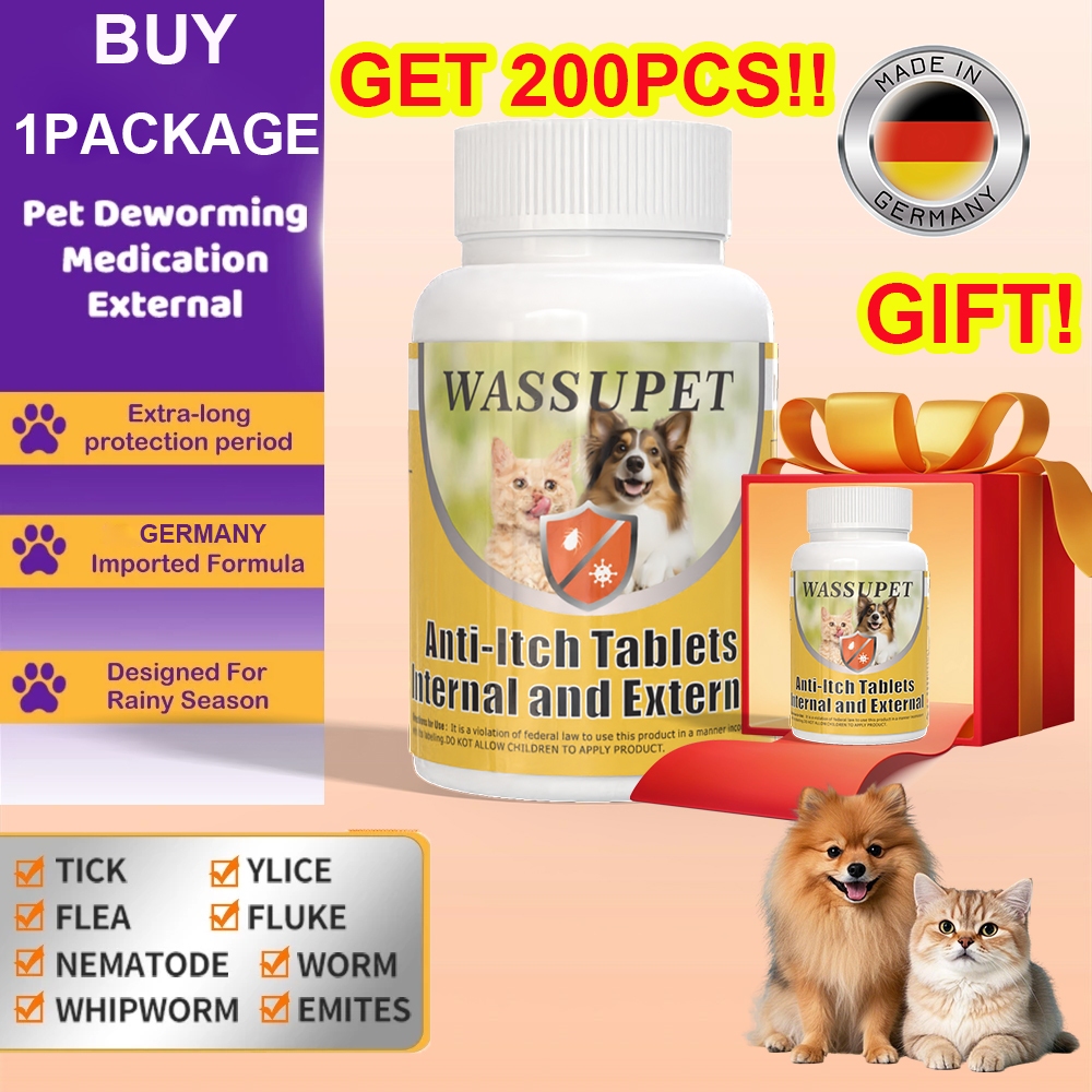 WASSUPET 100PCS Pet Anti Tick And Flea Tablets For Dogs Tick and Flea ...