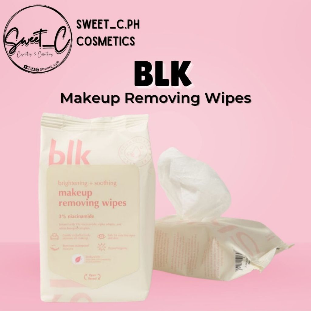 BLK skin brightening & soothing makeup removing wipes | Shopee Philippines