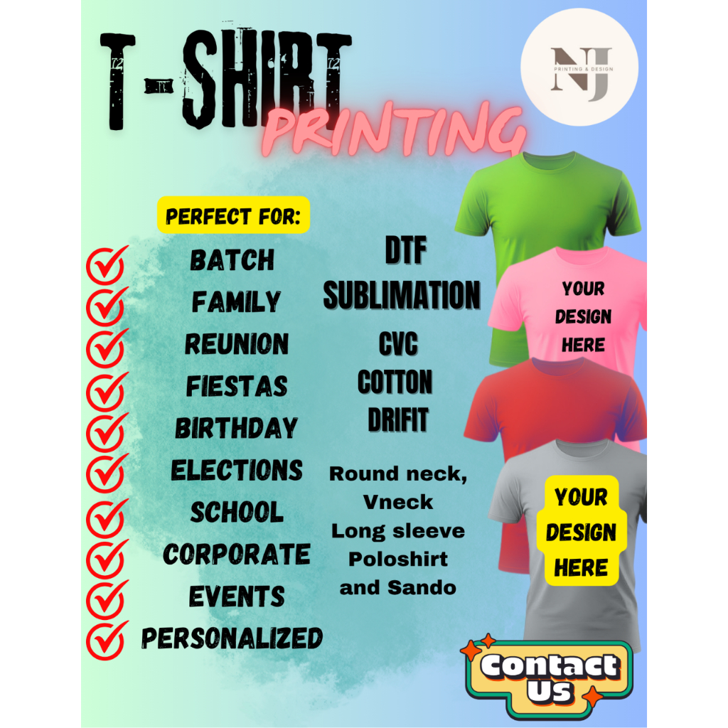 CUSTOMIZED/PERSONALIZED ROUND NECK T-SHIRT FOR UNISEX (SUBLIMATION ...