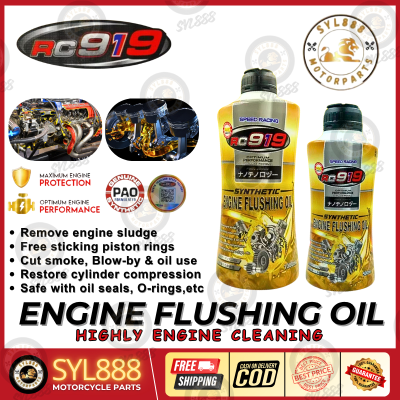 RC919 Engine Flushing Oil GOLD 500ml/1L Synthetic Oil Engine ...