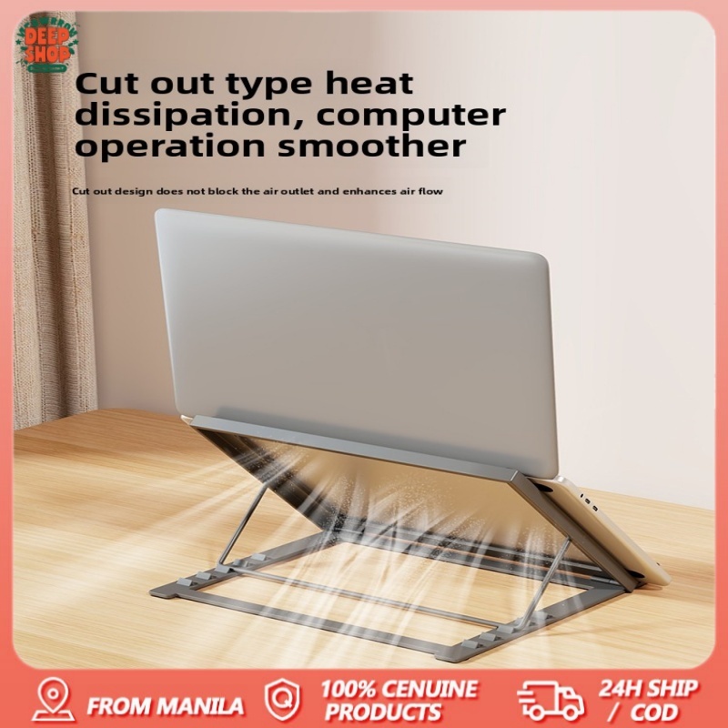 Laptop Stand Aluminum Computer Universal Lifter Portable Folding Stand ...