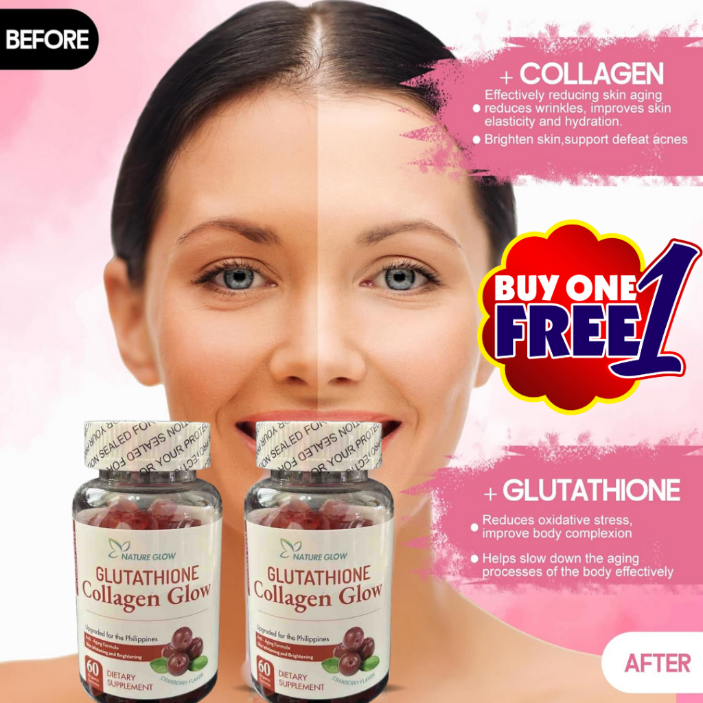 NATURE GLOW Glutathione- Collagen Glow Gummies Original Anti-Aging ...