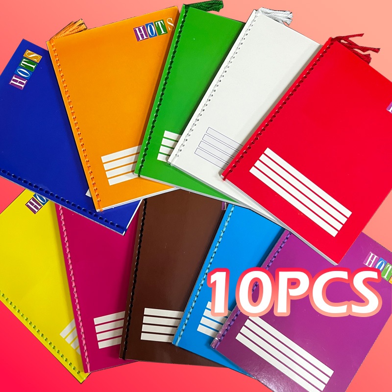 10PCS HOTS 80 Leaf Notebook Set Yarn/Compo Bound And 10 Colors School ...