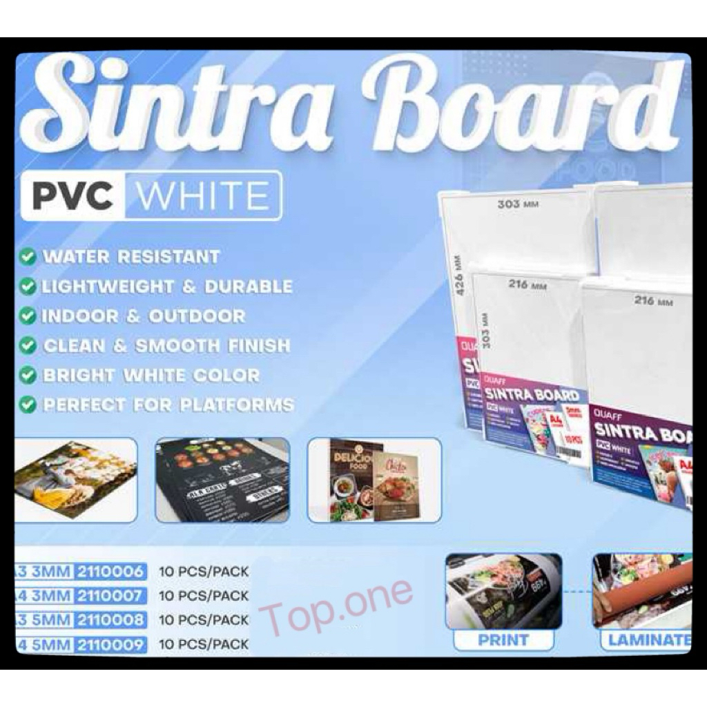 (3mm/5mm)A4/A3 Size PVC White Sintra Board with Corner Protection Thick | Shopee Philippines