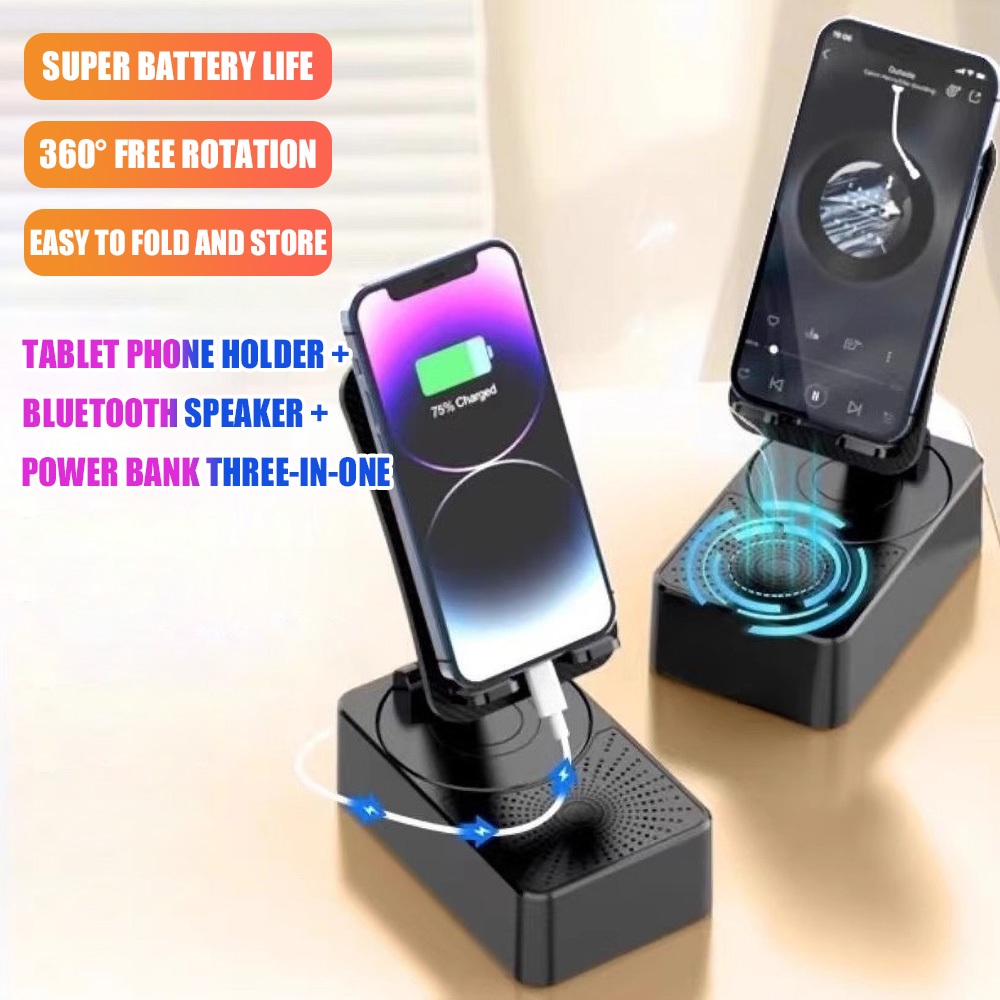 5000mAh Power Bank Speaker 5.3 Bluetooth Hifi Sound Speaker 4 in 1 ...