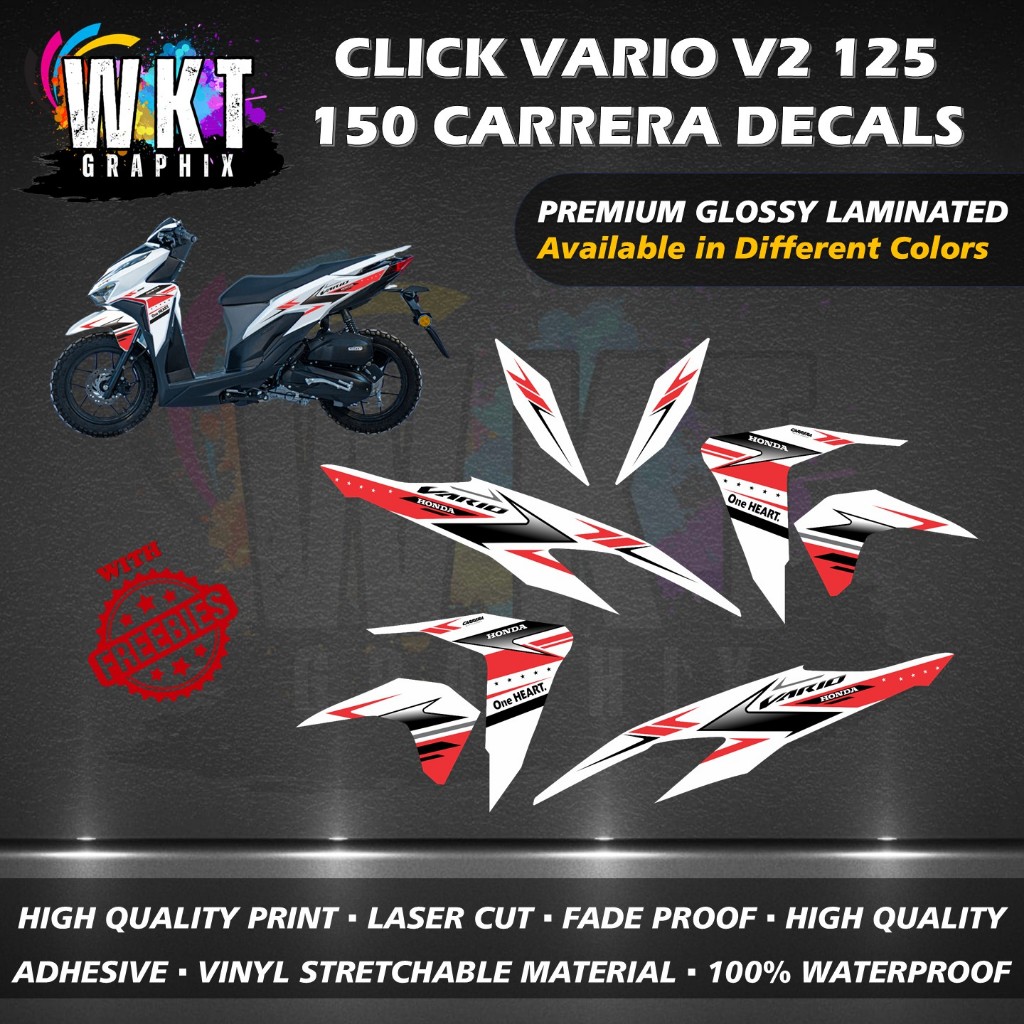 HONDA CLICK VARIO V2 125 150 CARRERA DECALS STICKER (WATERPROOF ...