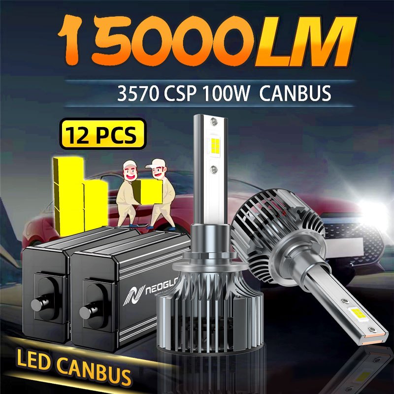 NEOGLOW Car LED headlight NOVA 100w 15000LM 6000k H4 led headlight super Light with Canbus ...