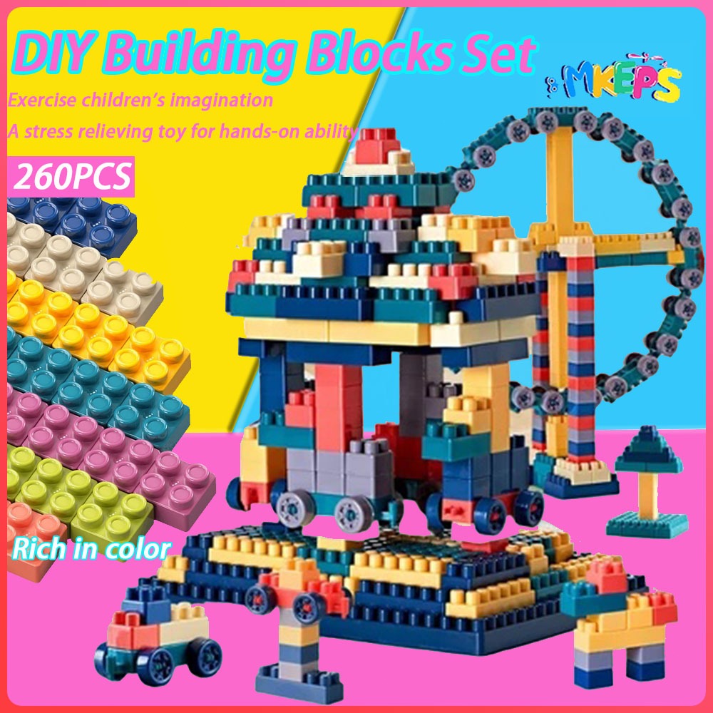 260PCS Building Blocks Toy DIY Creative Construction Brick Toy Kids ...