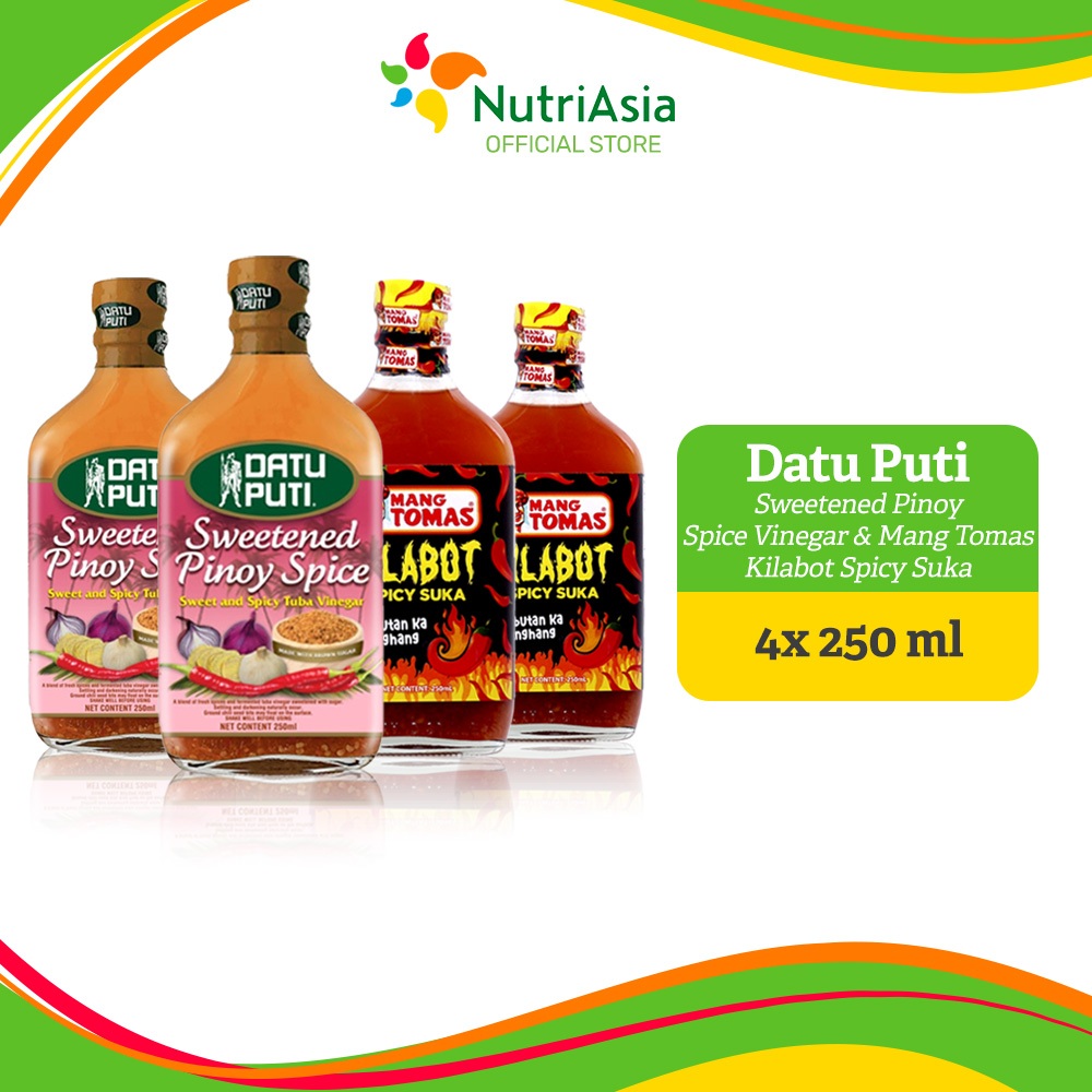 Datu Puti Sweetened Pinoy Spice Vinegar and Mang Tomas Spicy Kilabot ...