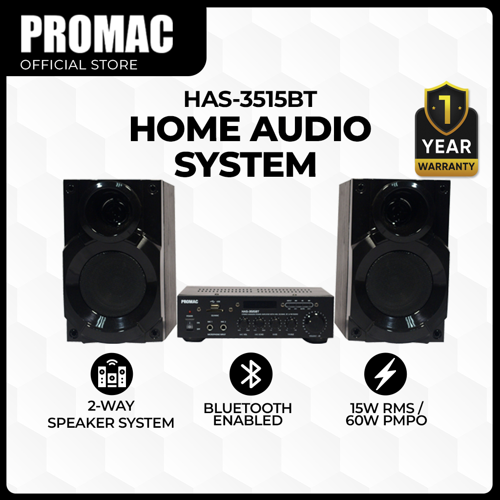 Promac Home Audio System with Bluetooth (HAS-3515BT) | Shopee Philippines