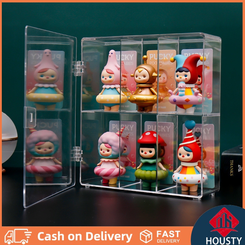 Acrylic display case hand held storage box doll dustproof cabinet toy ...