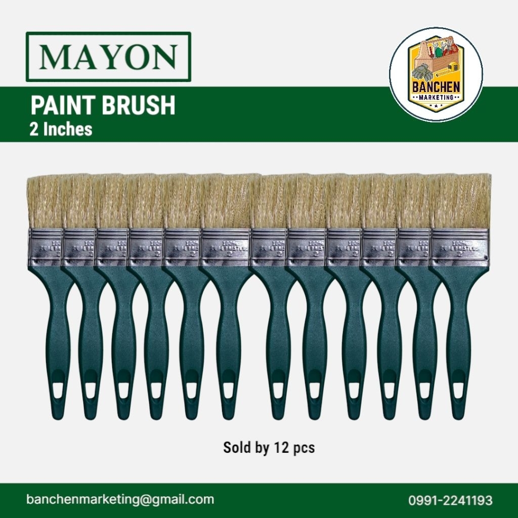 12PCS MAYON PAINT BRUSH 2" INCHES | Shopee Philippines