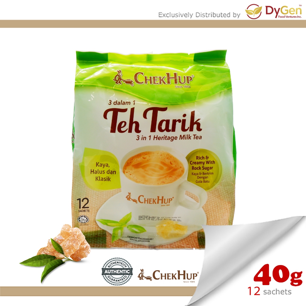 Chek Hup 3 in 1 Teh Tarik Rich and Creamy (40g x 12s) | Shopee Philippines