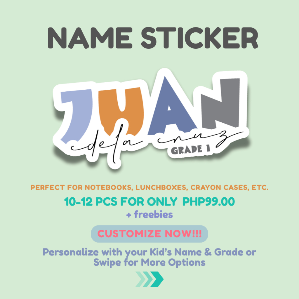 Waterproof Name Stickers for Kids – Personalized School Labels for ...
