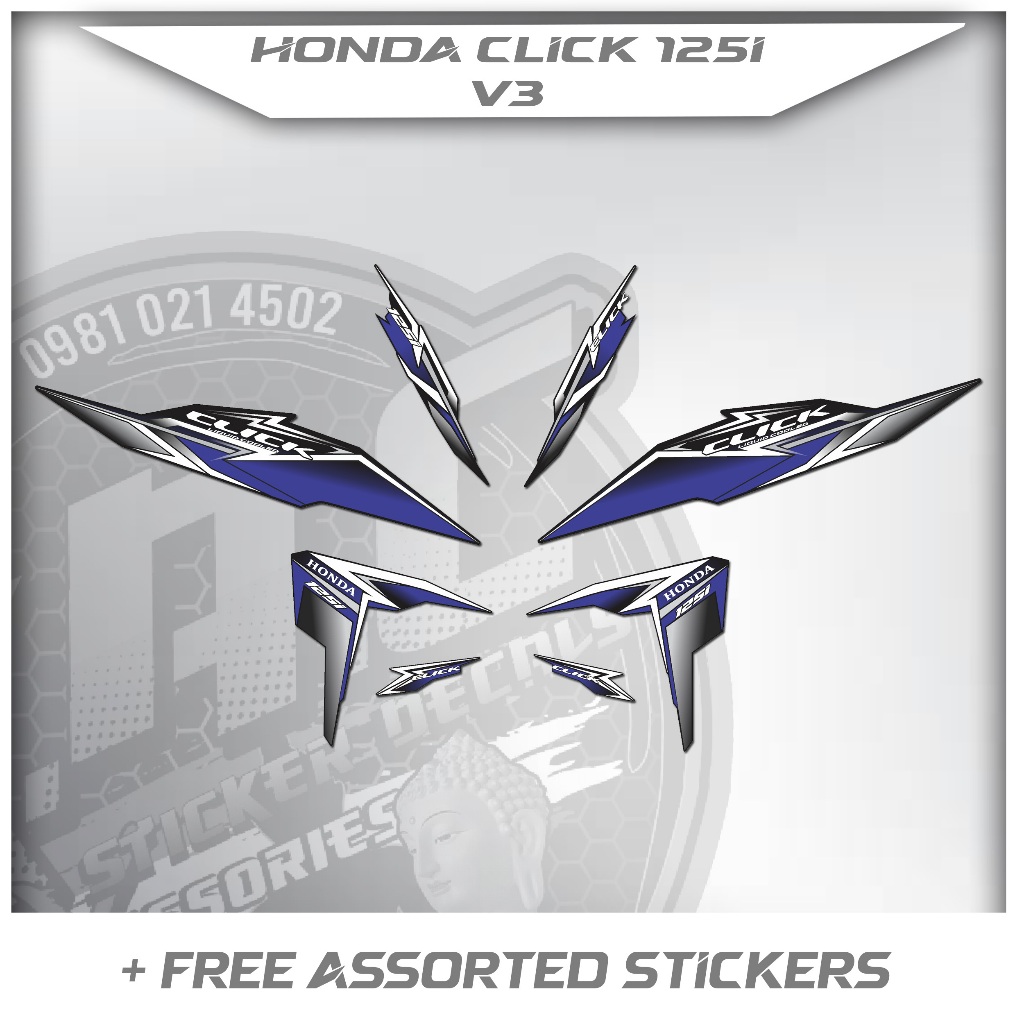 Honda Click 125i V3/V4 Malaysian Sticker Decals 2025 | Shopee Philippines