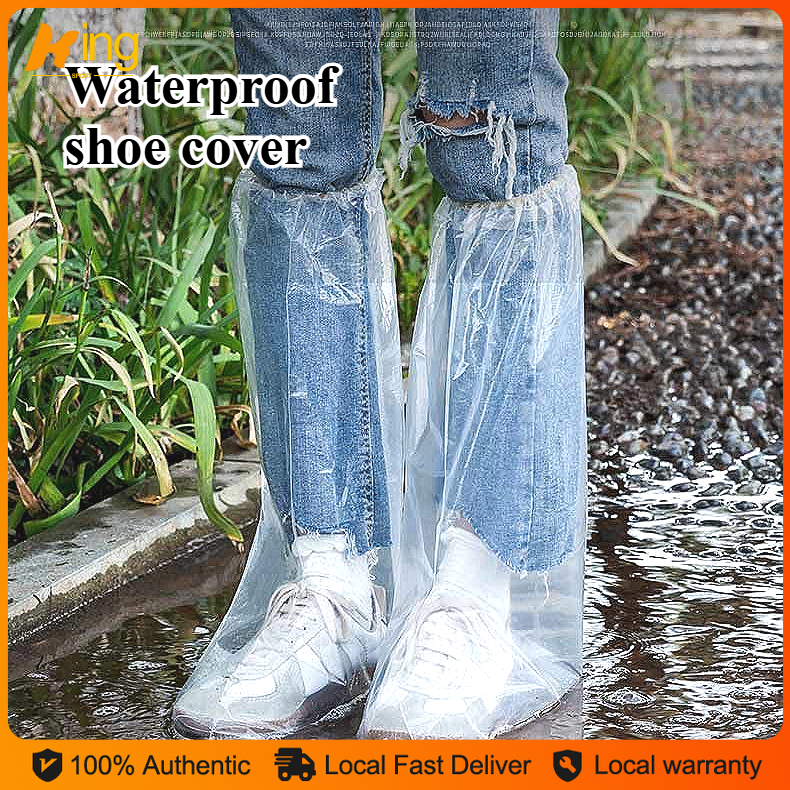 Waterproof anti slip disposable rain shoe cover transparent plastic ...