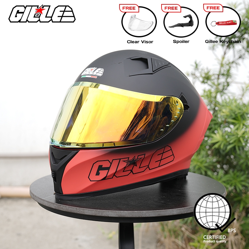 GILLE 135 GTS V1 Two Tone Motorcycle Helmet Full Face Dual Visor With ...