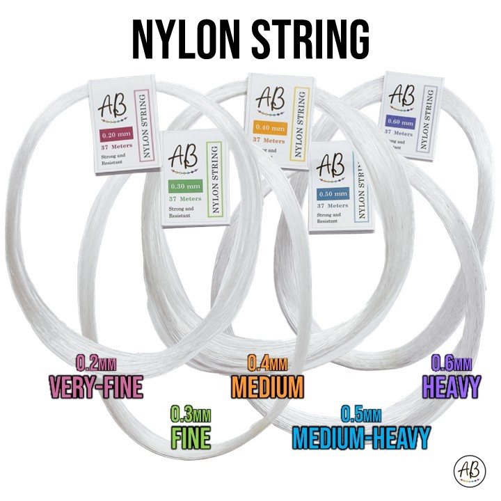 Beading Thread Nylon Monoline 0.2mm 0.3mm 0.4mm 0.5mm 0.6mm 37 meters ...