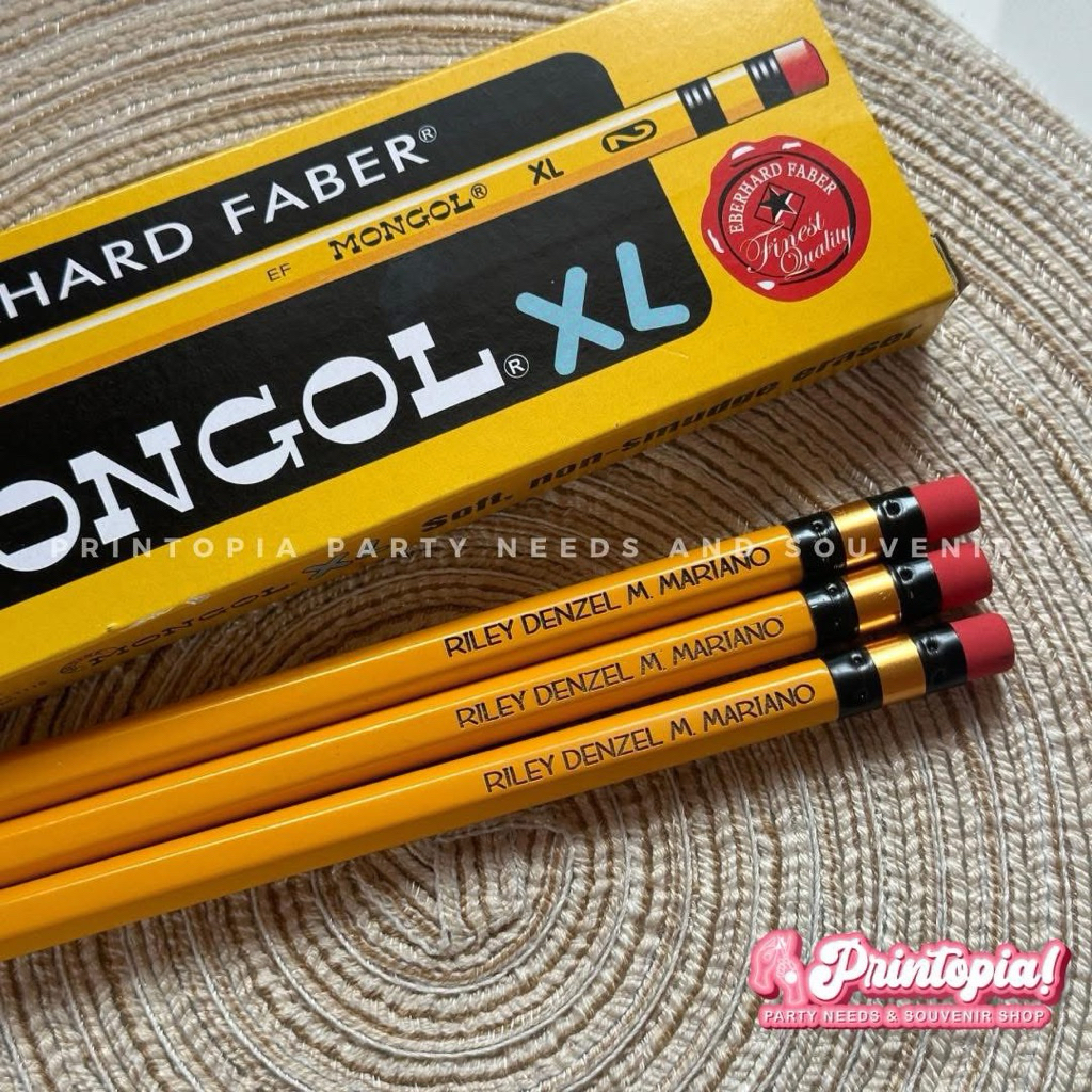 PERSONALIZED LASER ENGRAVED MONGOL 2/XL JUMBO PENCIL | Shopee Philippines