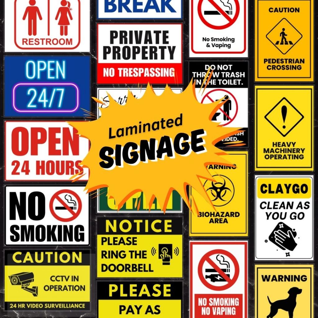 Signages High Quality Laminated A4 Size | Shopee Philippines