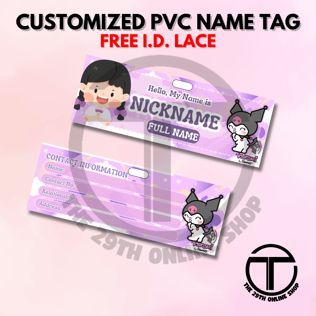 Customized PVC Name Tag / Name Plate Back to School | Shopee Philippines