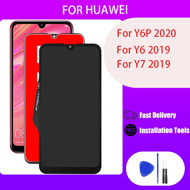 For Huawei Y6P 2020 LCD Y6 2019 LCD Y7 2019 LCD Display Touch Screen ...