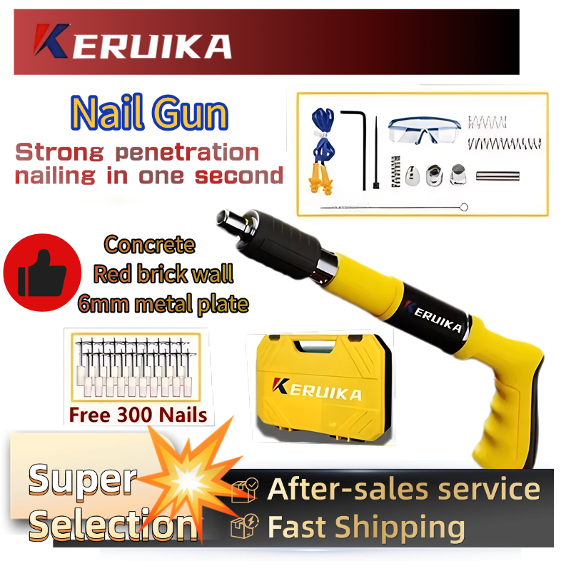 【FREE 300 Nails】KERUIKA Nail Gun heavy duty original Manual Steel For ...