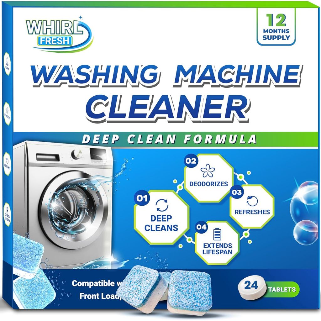 [Whirl Fresh Brand] Washing Machine Cleaner Tablets, Deep Cleaning Tabs ...